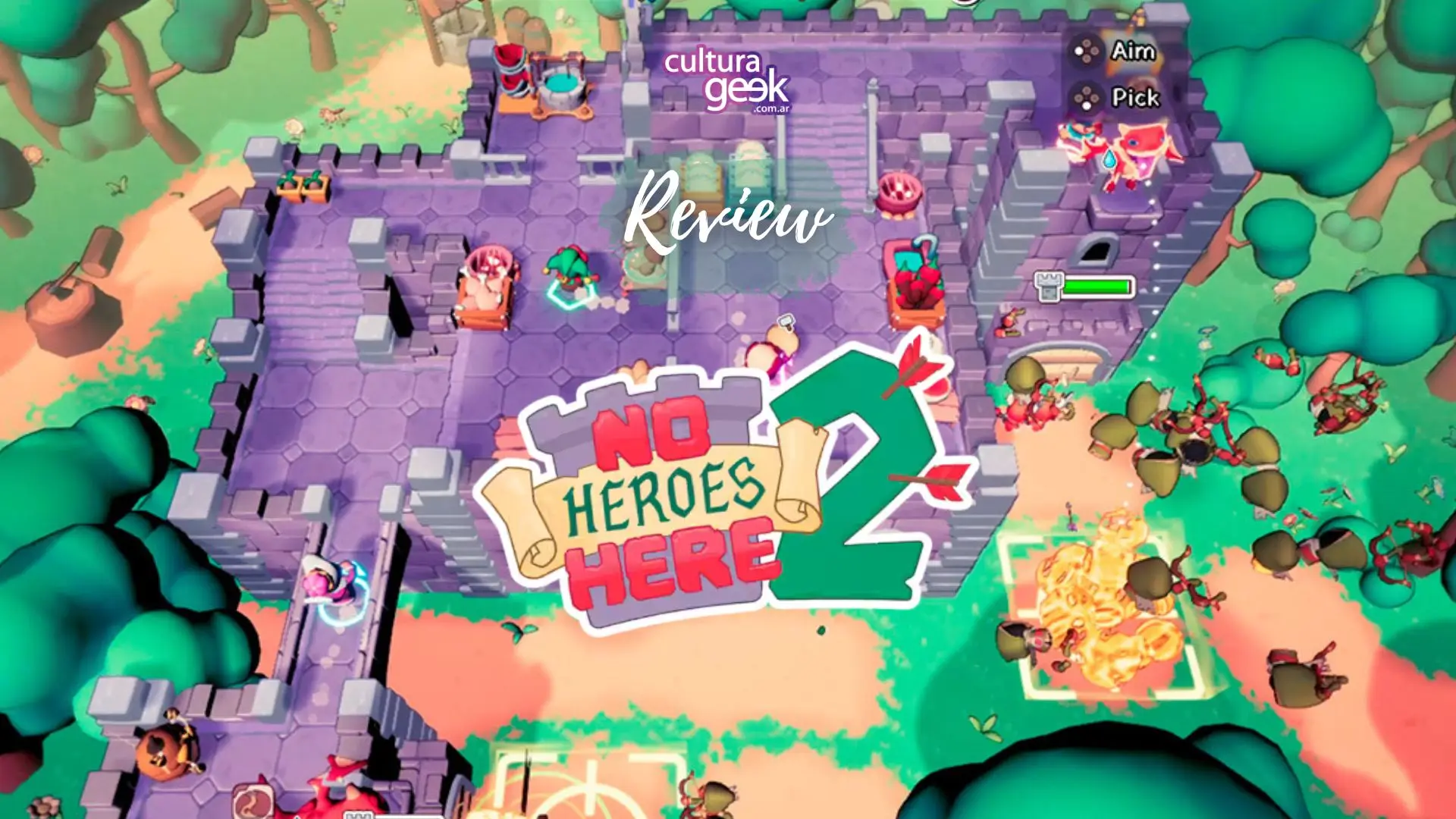 Review de No Heroes Here 2 : Un tower defense con terapia grupal